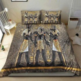 Ancient Egypt Horus Anubis Bedding Set - Teeruto
