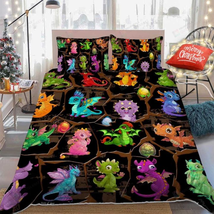Baby Dragons Quilt Bedding Set - Teeruto