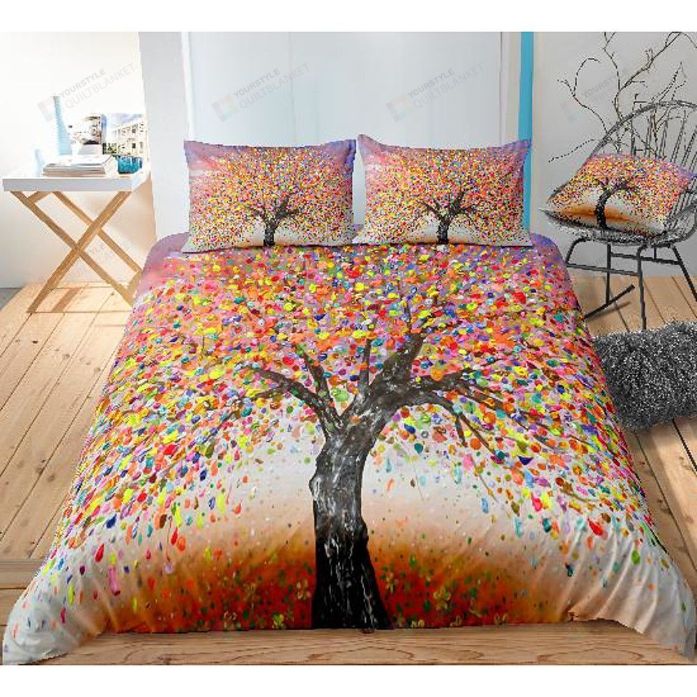 Colorful Art Tree Bedding Set - Teeruto