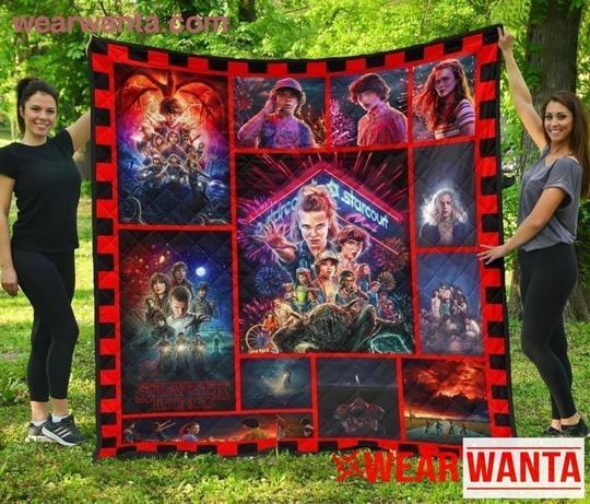 Stranger Things Movies Quilt Blanket Fan Gift Nh08 - Teeruto