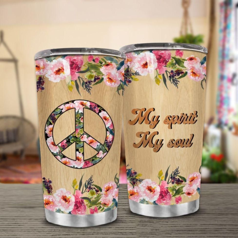 Hippie Flower Stainless Steel Cup Tumbler - Teeruto