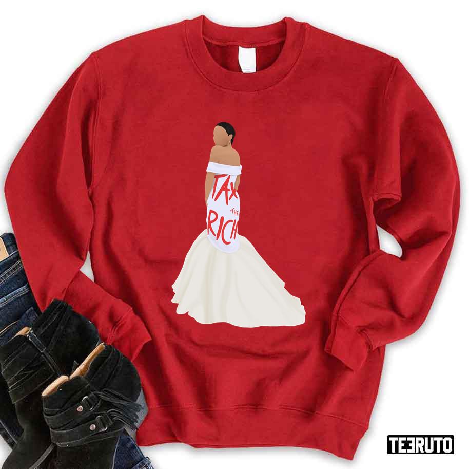 AOC Met Gala Tax The Rich Unisex Sweatshirt - Teeruto
