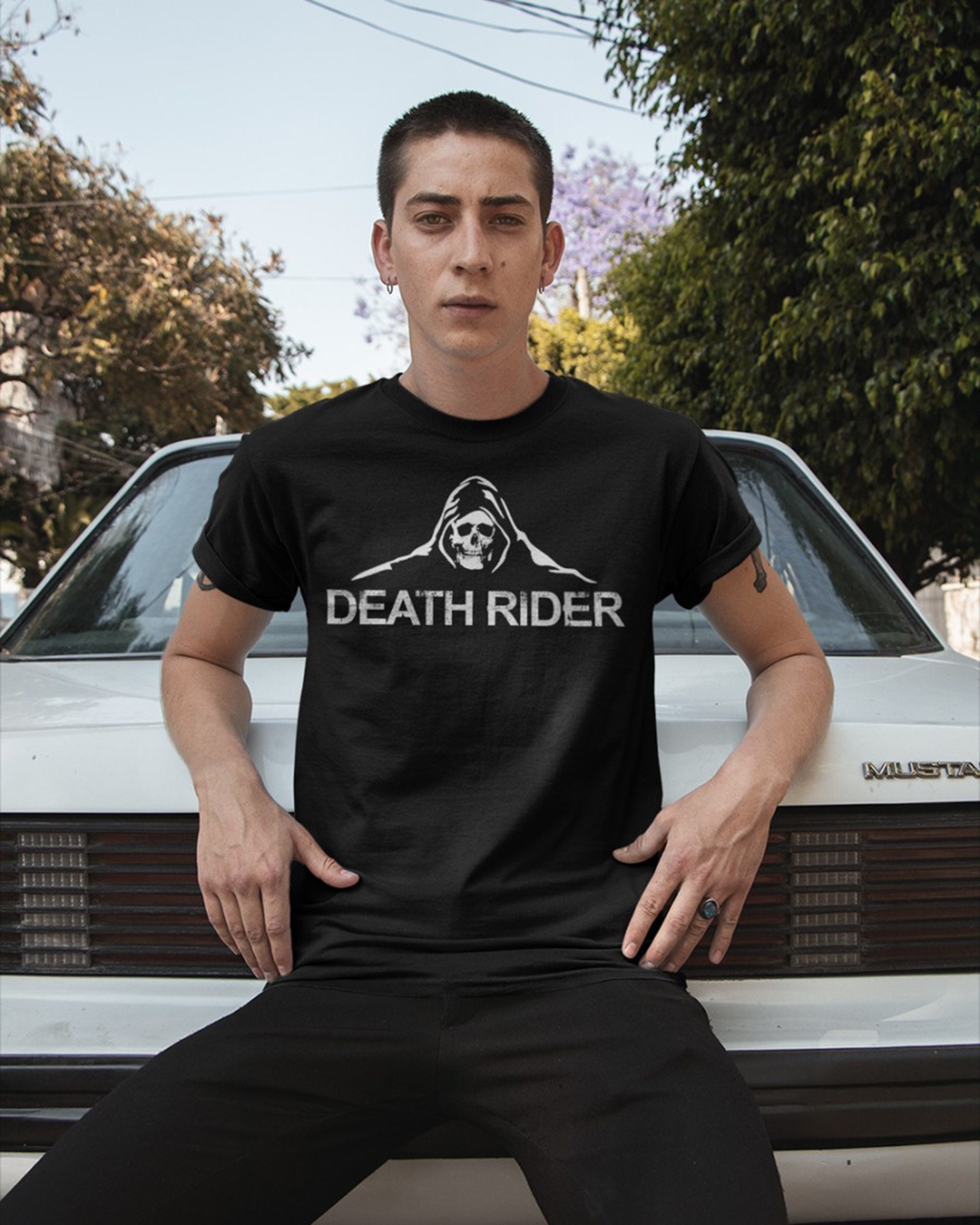 Gothic Death Rider American Rider Unisex T-Shirt - Teeruto