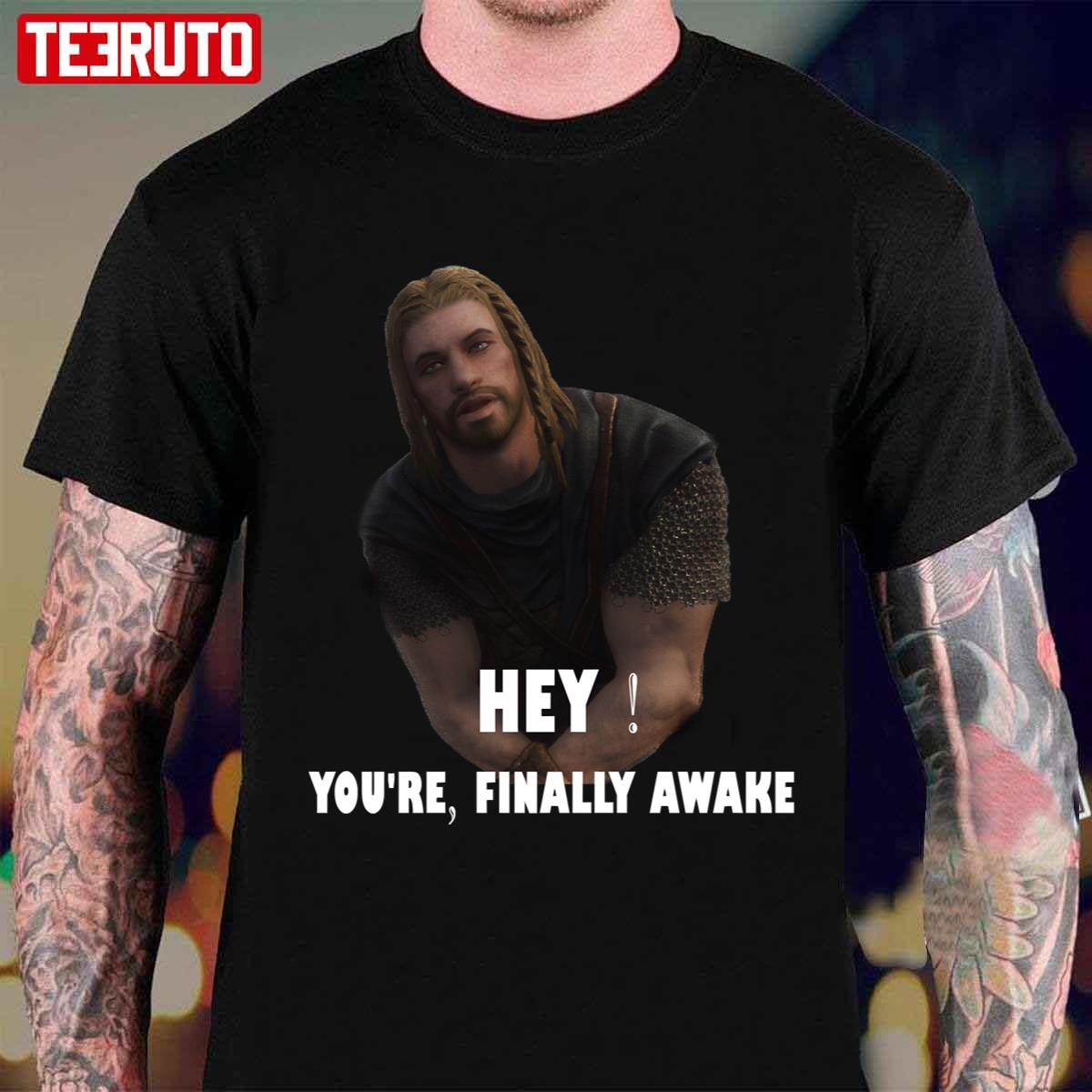 Hey You're Finally Awake Toddrolling Meme Unisex Sweatshirt - Teeruto