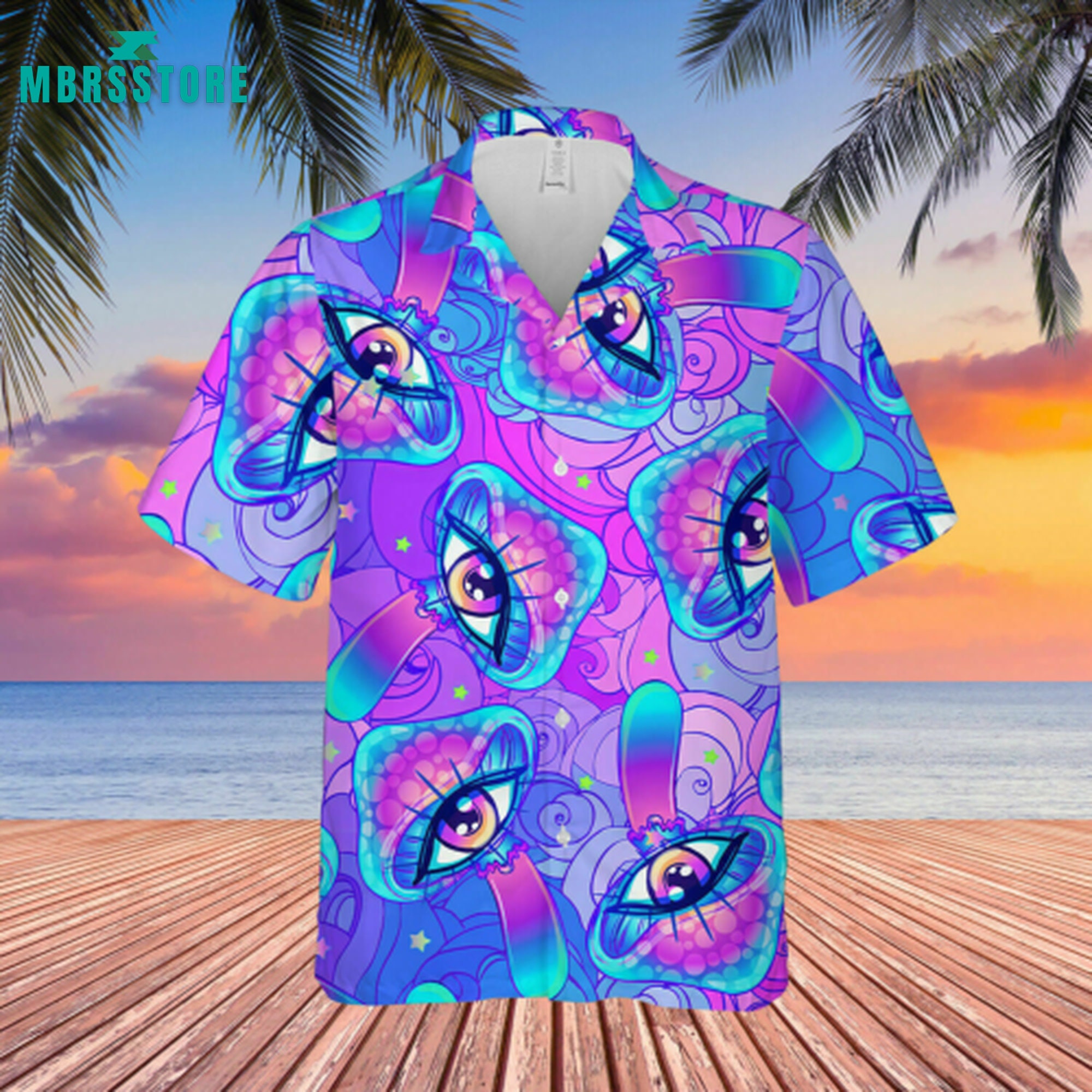 Hippie Neon Mushrooms Psychedelic Hallucination Summer Mushroom ...