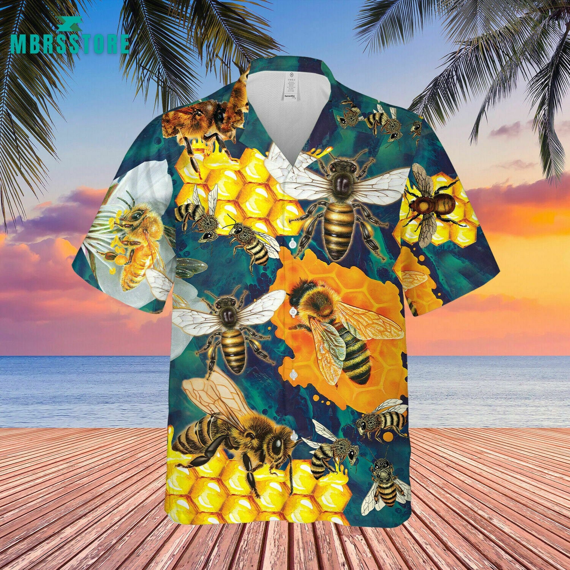 Honey Bee Sweet To The Soul Bee Tree For Him Hawaiian Shirt - Teeruto
