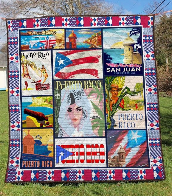 Puerto Rico Quilt Blanket Great Customized Gifts For Birthday Christmas ...