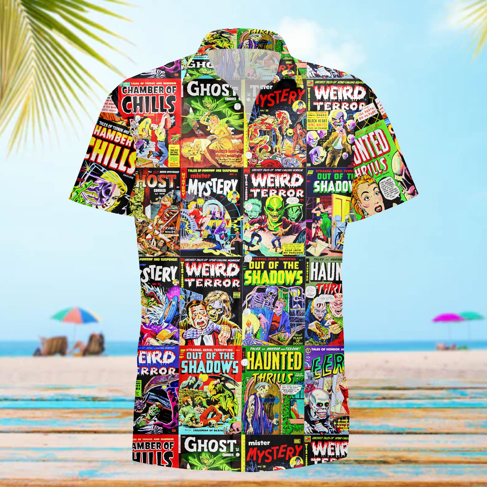 Horror Comic Book Movie Characters Halloween Hawaiian Shirt - Teeruto