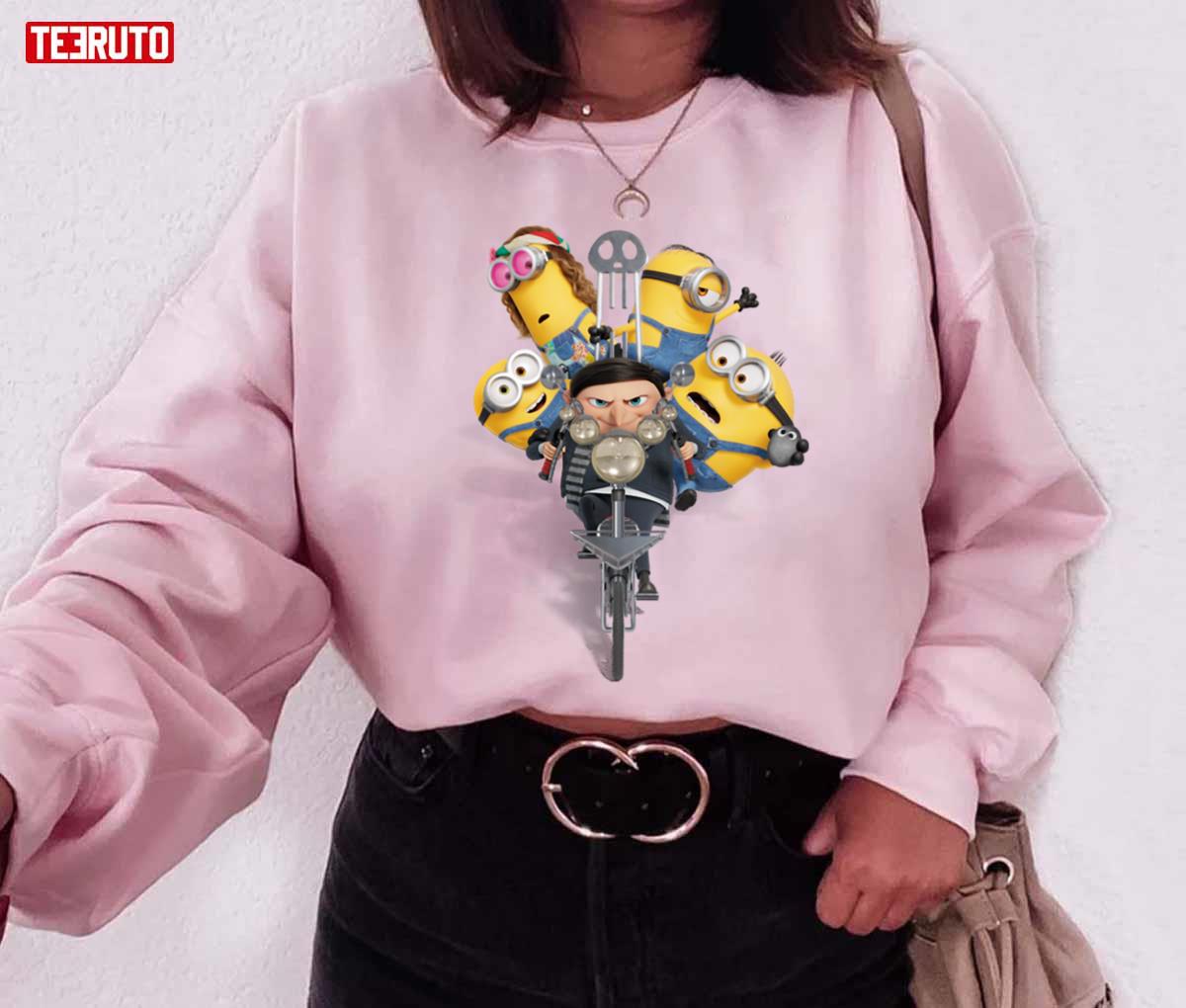 Minions The Rise Of Gru Riding Bike Unisex Sweatshirt - Teeruto