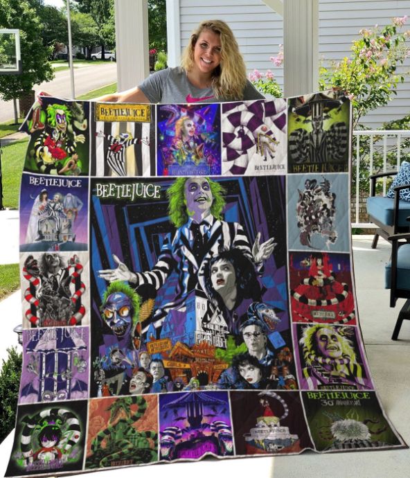 Beetlejuice Halloween Movie Quilt Blanket - Teeruto