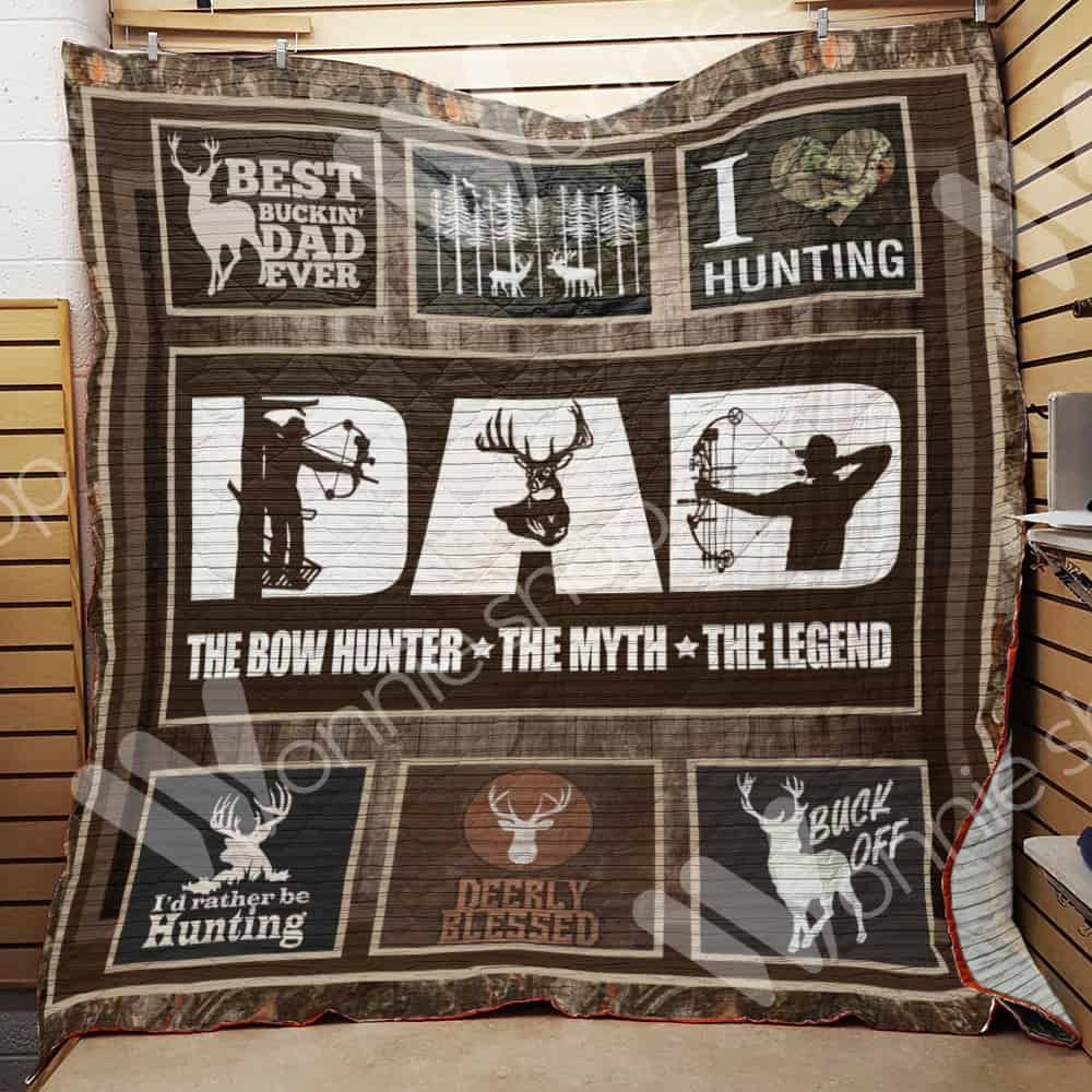 Bow Hunting Dad The Bow Hunter Quilt Blanket - Teeruto