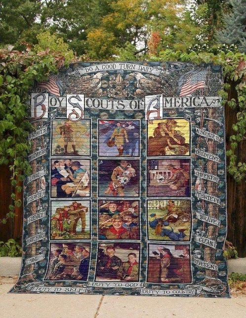 Boy Scouts Do A Good Turn Daily Quilt Blanket - Teeruto