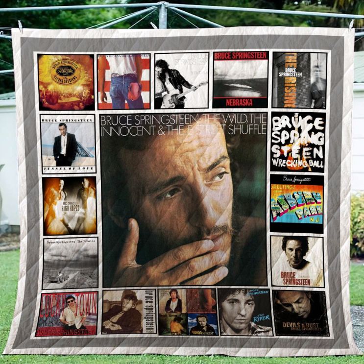 Bruce Springteen Best Albums Quilt Blanket - Teeruto