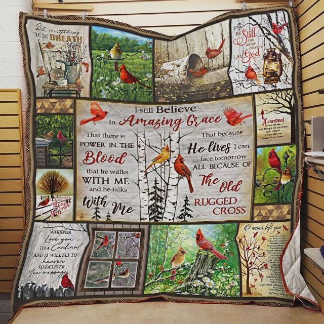 Cardinal Bird I Still Believe In There Is Power In The Blood Quilt ...