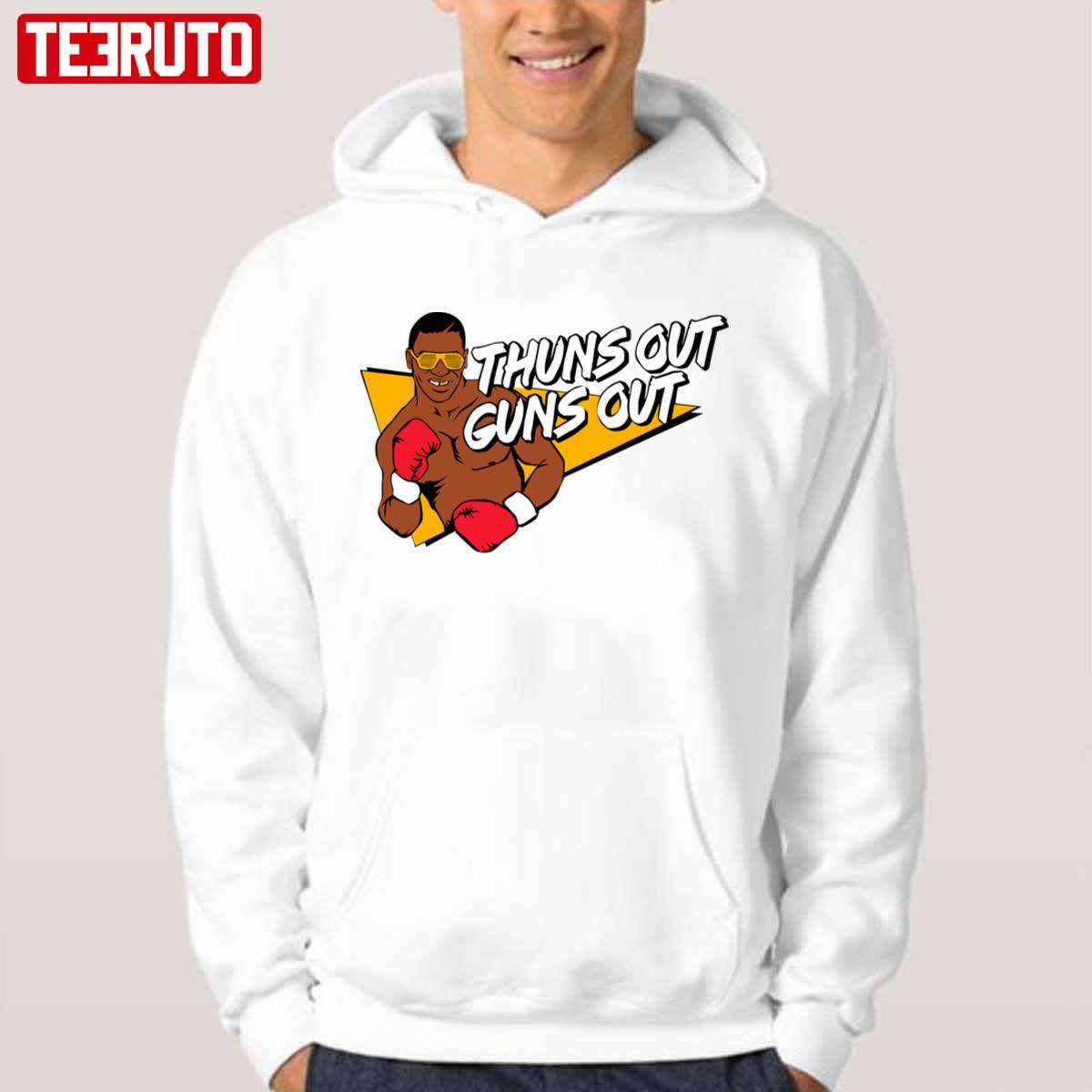 Cartoon Art Mike Tyson Thuns Out Guns Out Unisex T-shirt - Teeruto
