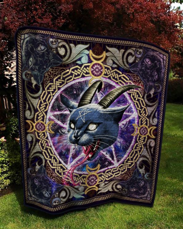 Cat Vaporwave Cat Lo Quilt Blanket - Teeruto