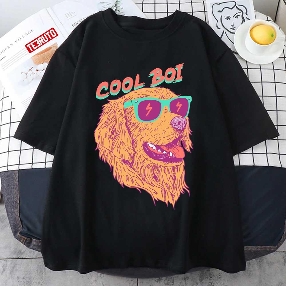 Cool Boi Golden Dog Wearing Glasses Art Unisex T-shirt - Teeruto
