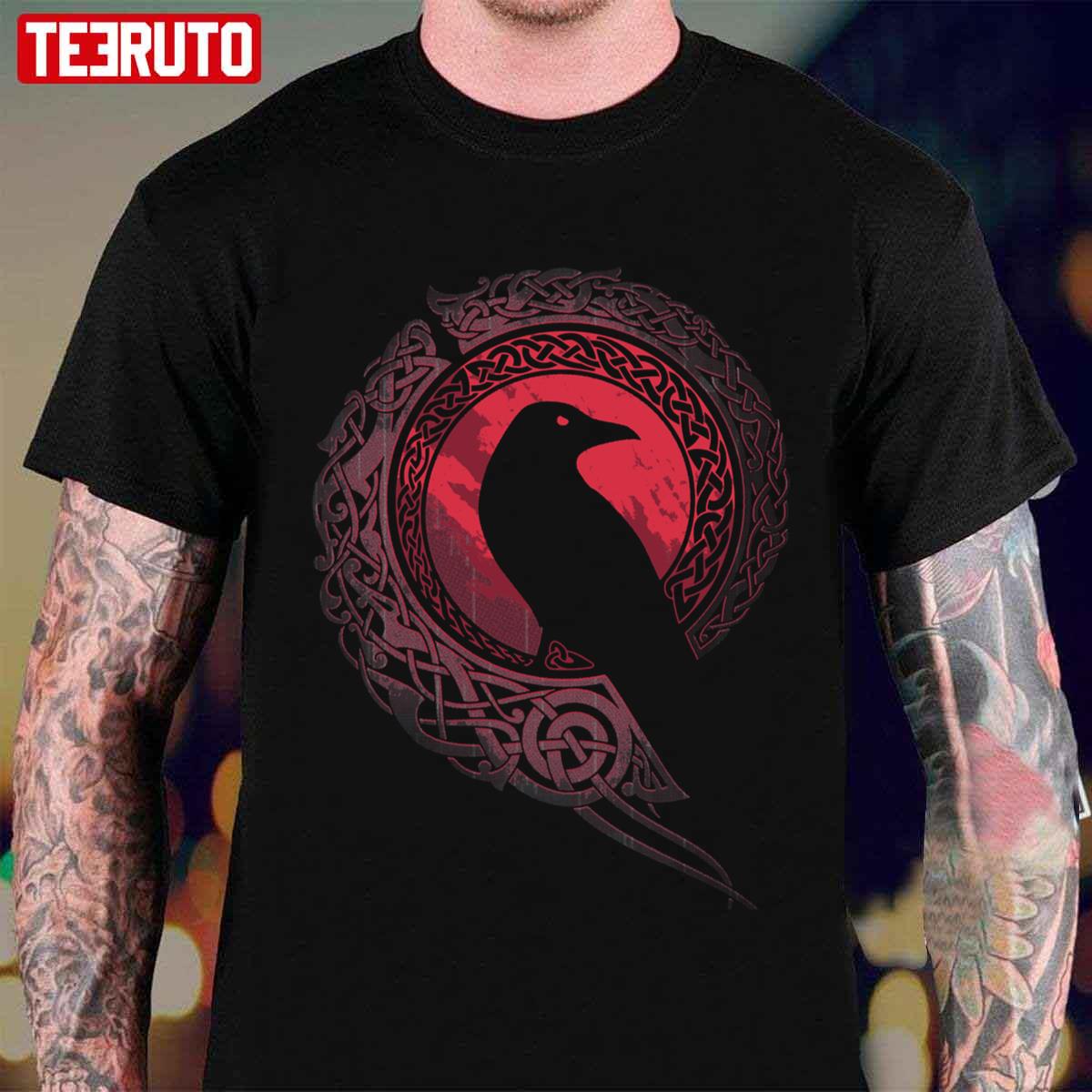 Edda Bird Vikings Graphic Unisex T-shirt - Teeruto