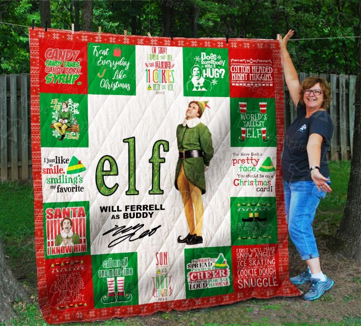 Elf Will Ferrel As Buddy Quilt Blanket - Teeruto