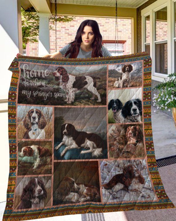 English Springer Spaniel Collection Quilt Blanket - Teeruto