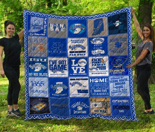 Indiana State Sycamores Quotes Quilt Blanket - Teeruto