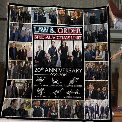 Law & Order Special Victims Unit 20th Anniversary Quilt Blanket - Teeruto