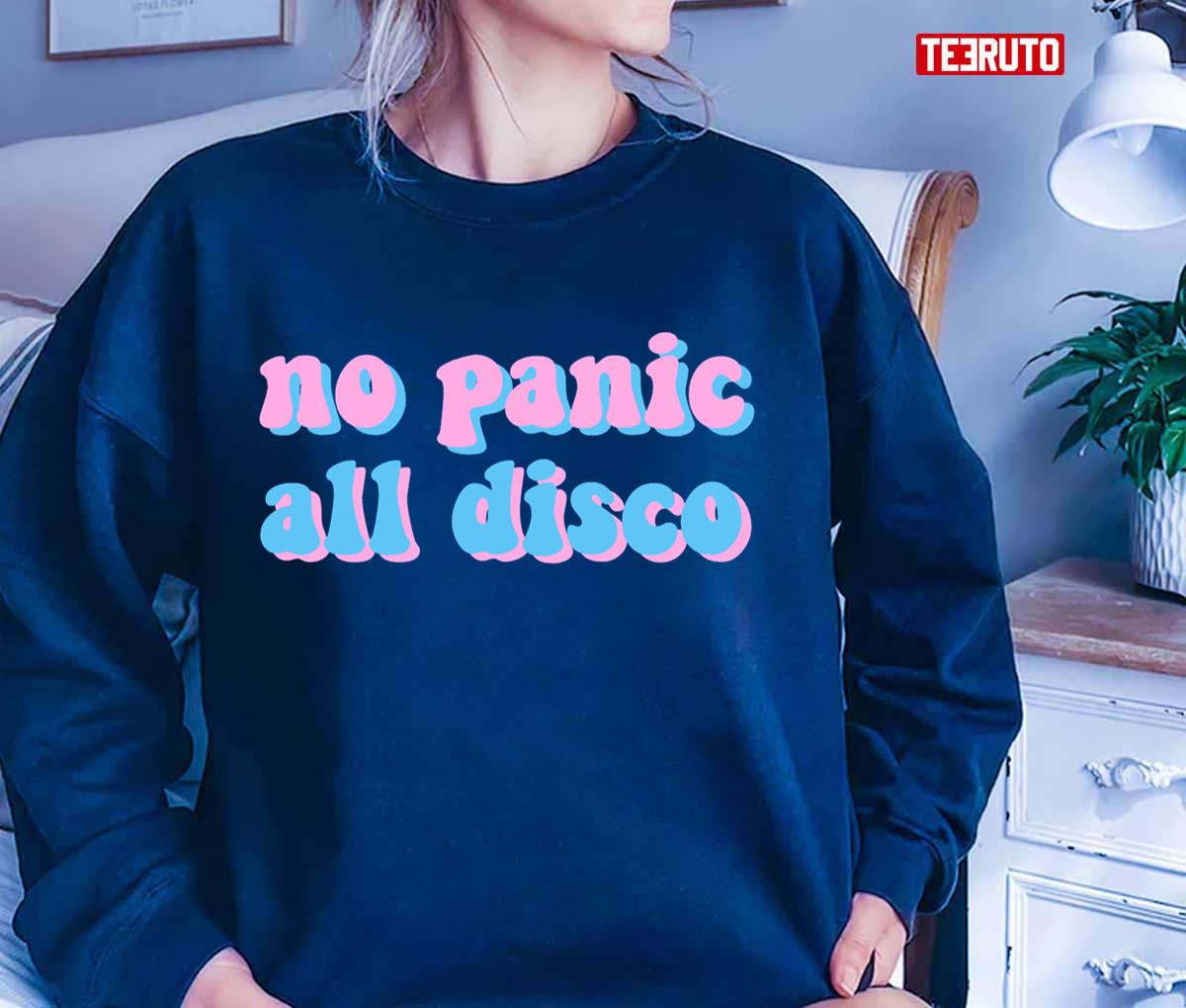 No Panic All Disco Blue Pink Unisex T-shirt - Teeruto