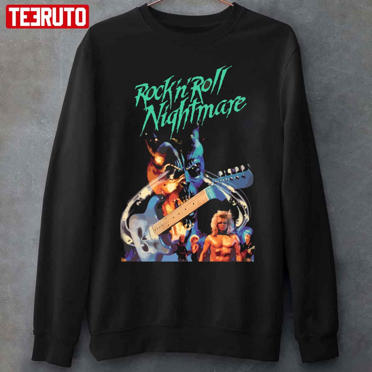 Rock 'n' Roll Nightmare Horror Graphic Unisex Sweatshirt - Teeruto