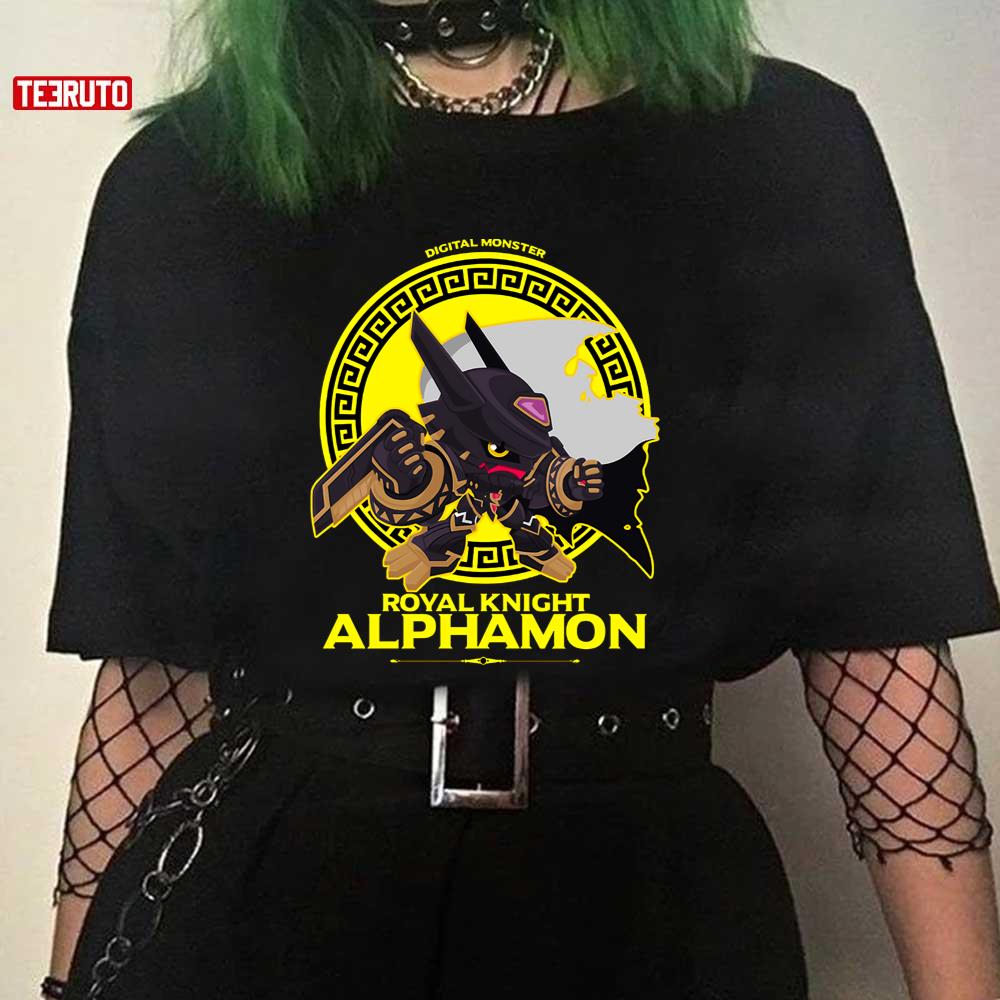 Royal Knight Alphamon Chibi Digital Monster Unisex T-Shirt - Teeruto