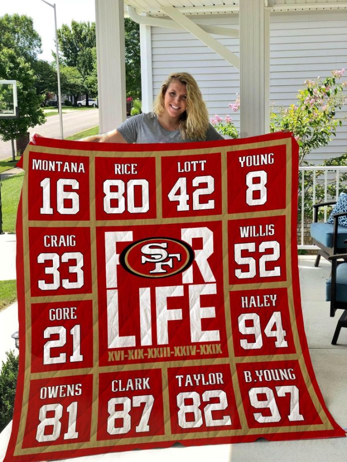 San Francisco 49ers For Life Quilt Blanket - Teeruto