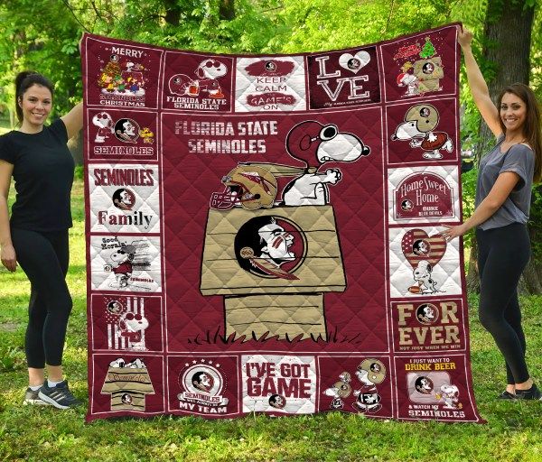 Snoopy Florida State Seminoles Collection Fan Made Quilt Blanket - Teeruto