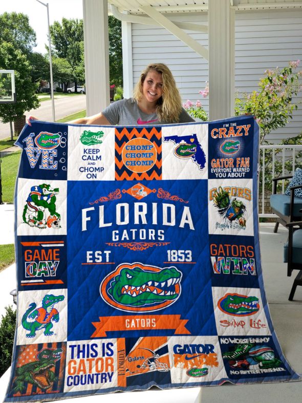 Sport Florida Gators Collection Quilt Blanket - Teeruto