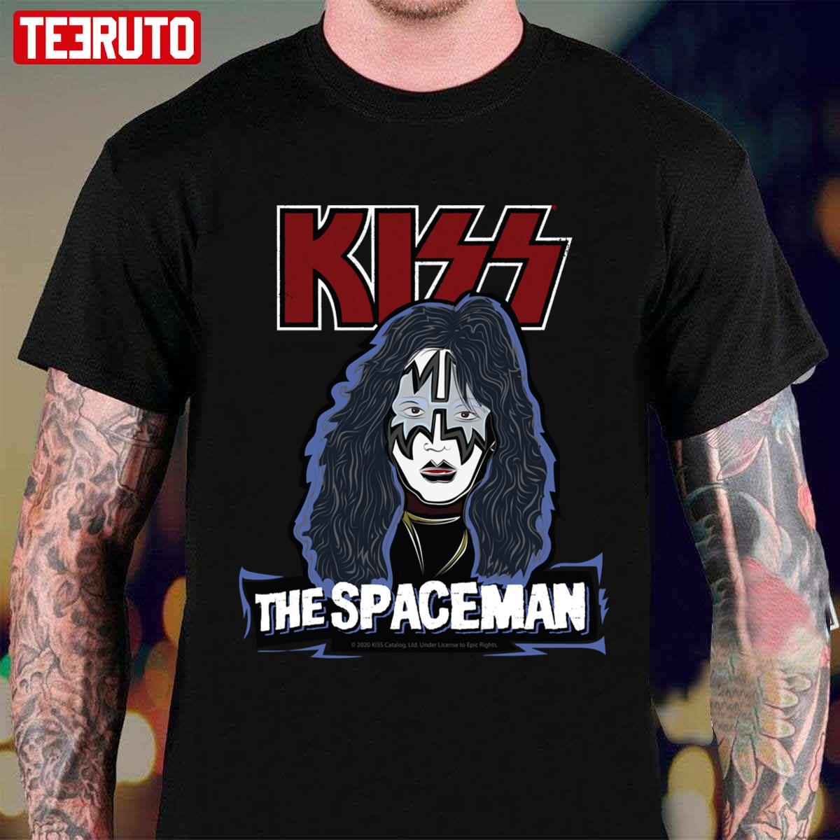 The Spaceman Rock Kiss Member Illustration Unisex T-shirt - Teeruto
