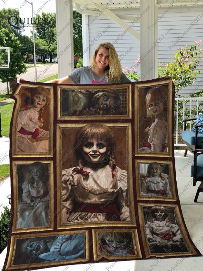 Annabelle Ghostface Halloween Horror Quilt Blanket - Teeruto