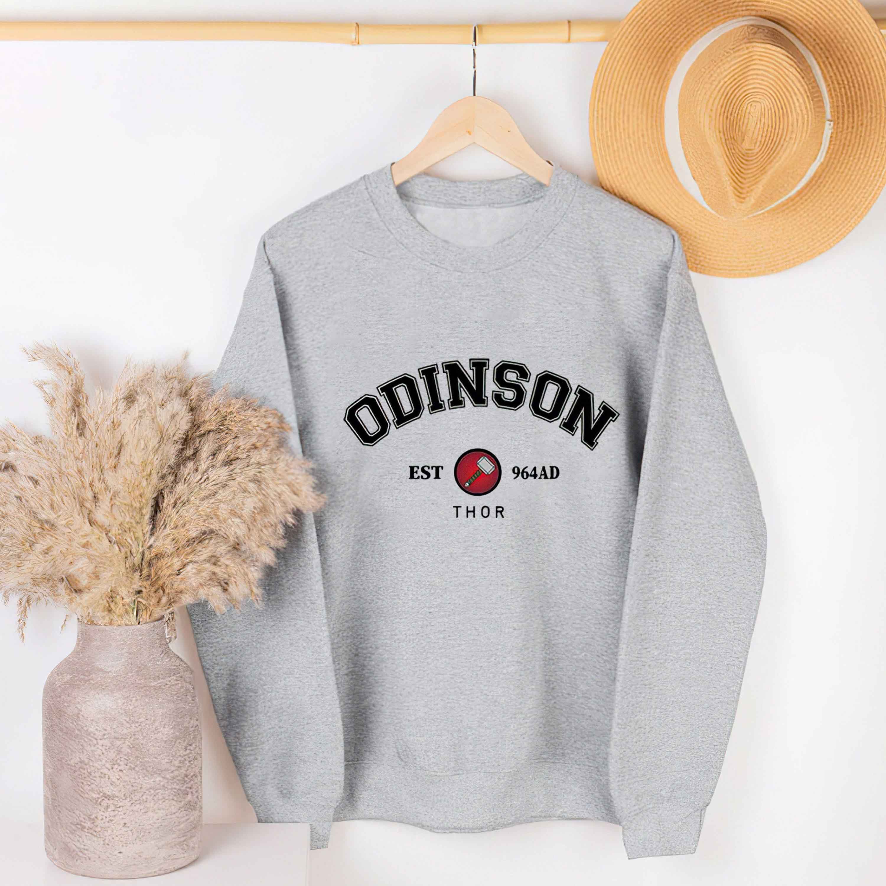 Avengers Crewneck Limited Edition Logo Odinson Est 964AD Thor Marvel Fan Gift Unisex T-Shirt ...