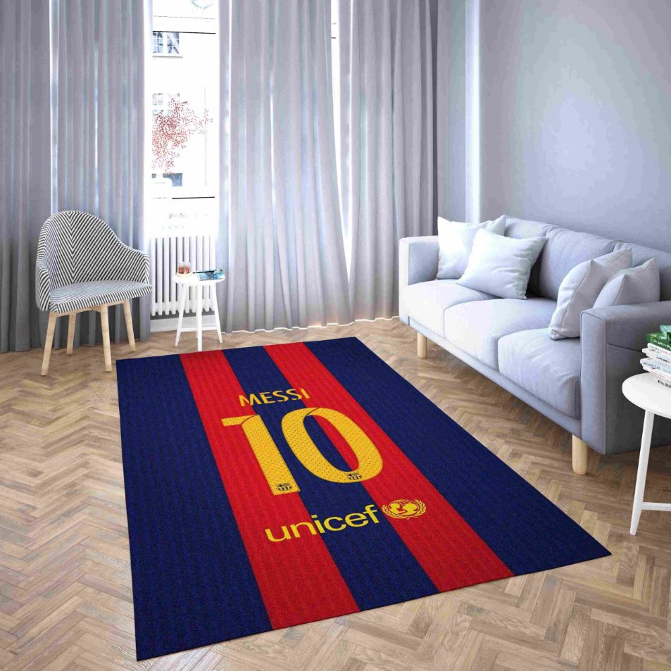 Barcelona M10 Football Club Carpet Living Room Rugs - Teeruto