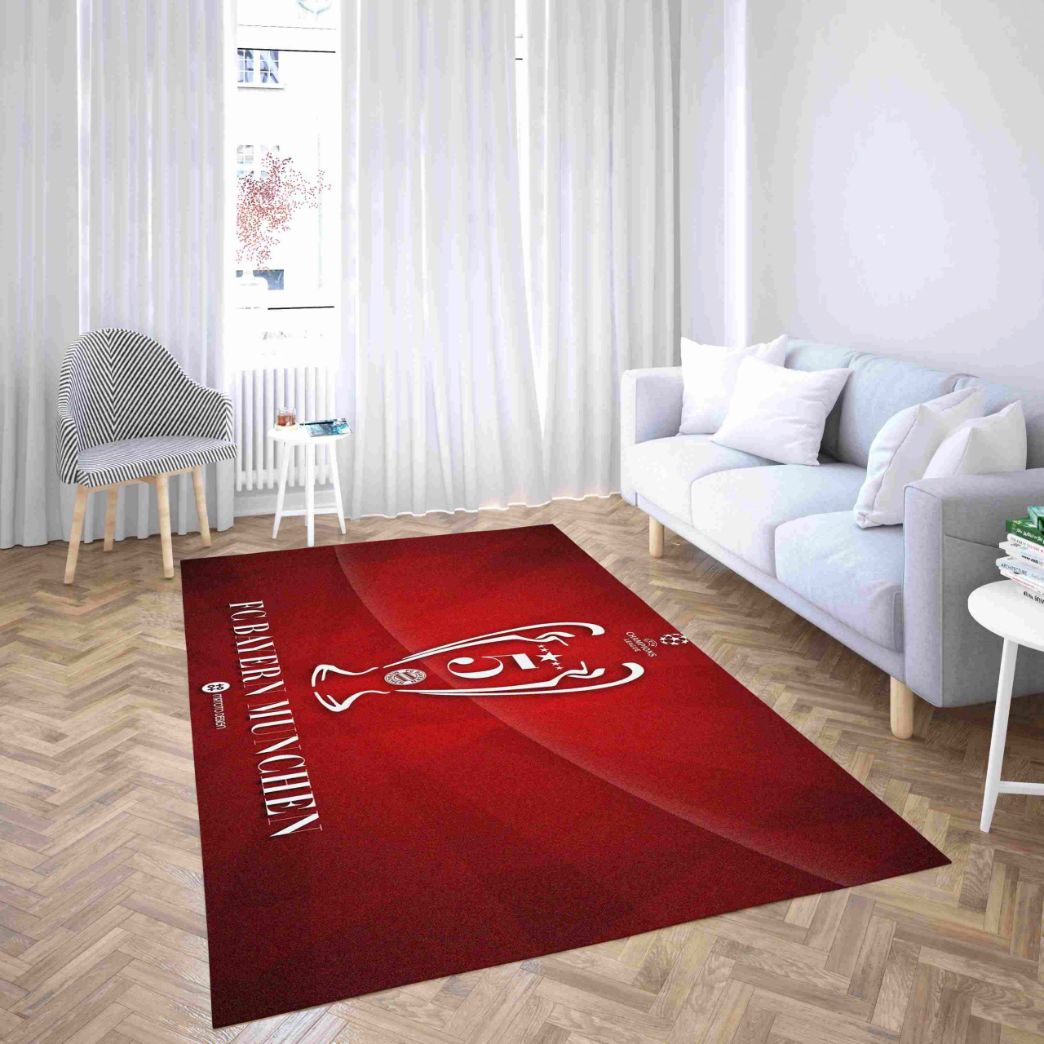 Bayern Munich Red Football Club Carpet Living Room Rugs - Teeruto