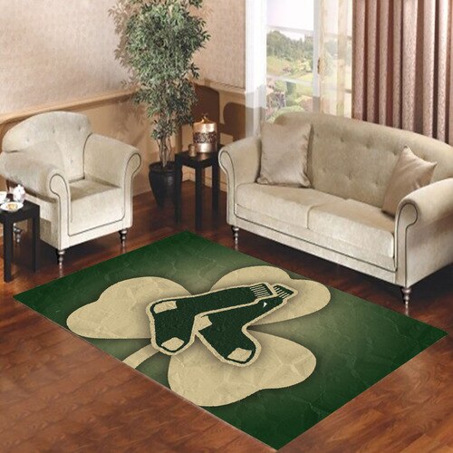 boston red sox green Living room carpet rugs - Teeruto