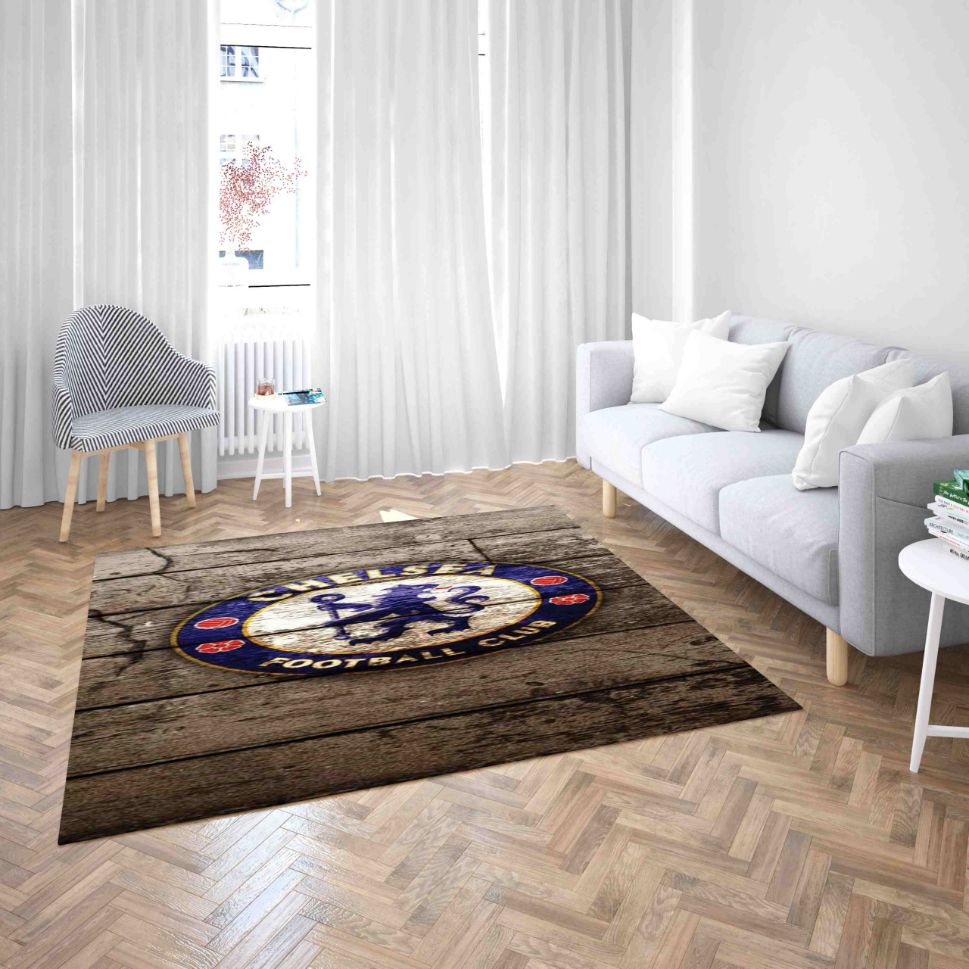 Chelsea Football Club Wooden Floor Design Carpet Living Room Rugs - Teeruto