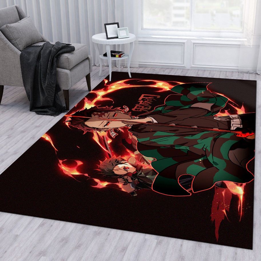 Demon Slayder Anime V6 Rug Bedroom Rug Christmas Gift US Decor - Teeruto