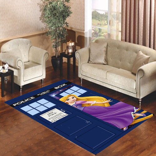 Disney Princess Rapunzel Tardis Police Box Living room carpet rugs ...