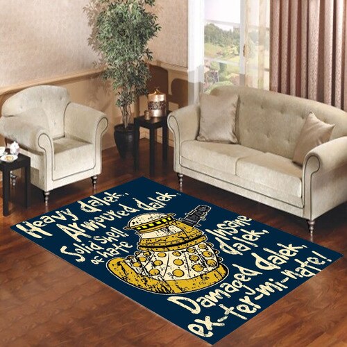dr who cold dalek blue Living room carpet rugs - Teeruto