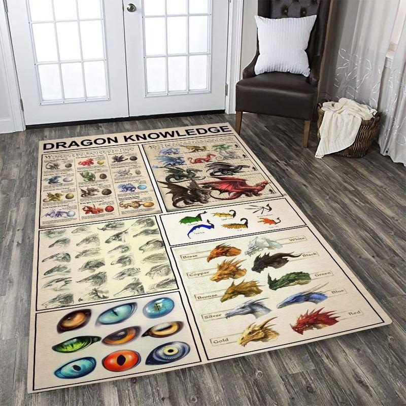 Dragon Knowledge Rectangle Limited Edition Rug Carpet - Teeruto