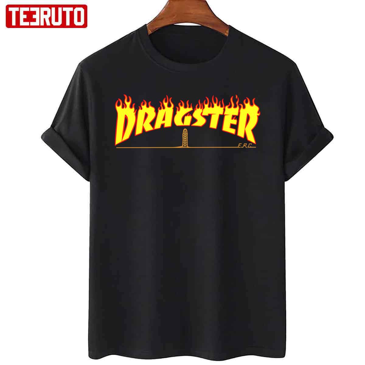 Dragster Flame Text Erc Inspired By Thrasher Unisex Sweatshirt - Teeruto