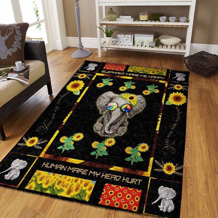 Elephant Hippie QD93892 Rug Carpet - Teeruto