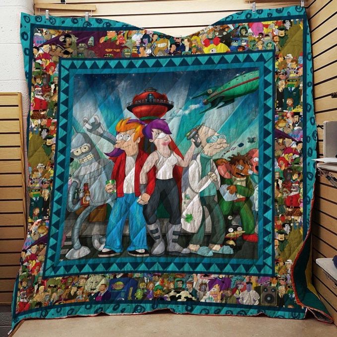 Futurama Sitcom Animation Quilt Blanket - Teeruto