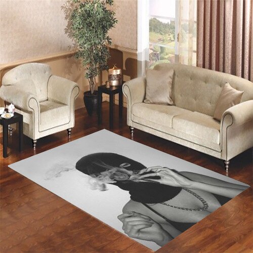 girl in ski mask Living room carpet rugs - Teeruto