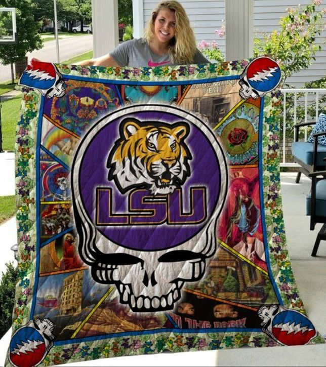 Grateful Dead Logo Ncaa Lsu Tigers Collected Combined Quilt Blanket ...