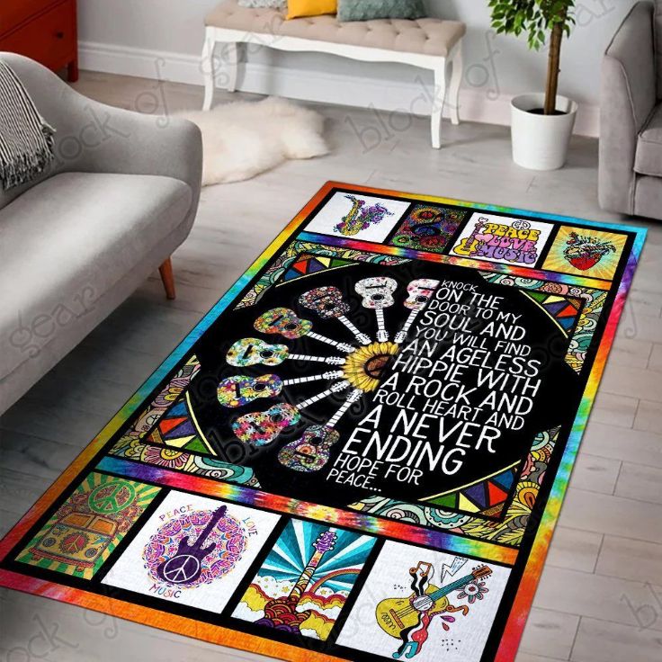 Hippie With A Rock And Roll Rug Carpet - Teeruto
