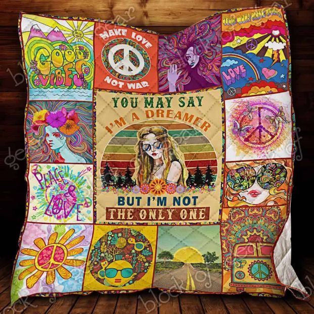 I'm Not The Only One Hippie Girl Quilt Blanket - Teeruto